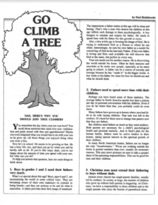 Tree Climber: Go Climb a Tree, An invitation to dads. – Brigade Leader